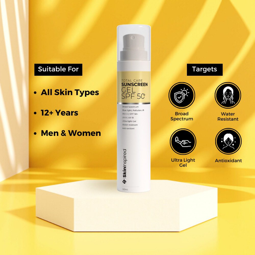 Total Care Sunscreen Gel SPF 50+ – SkinInspired