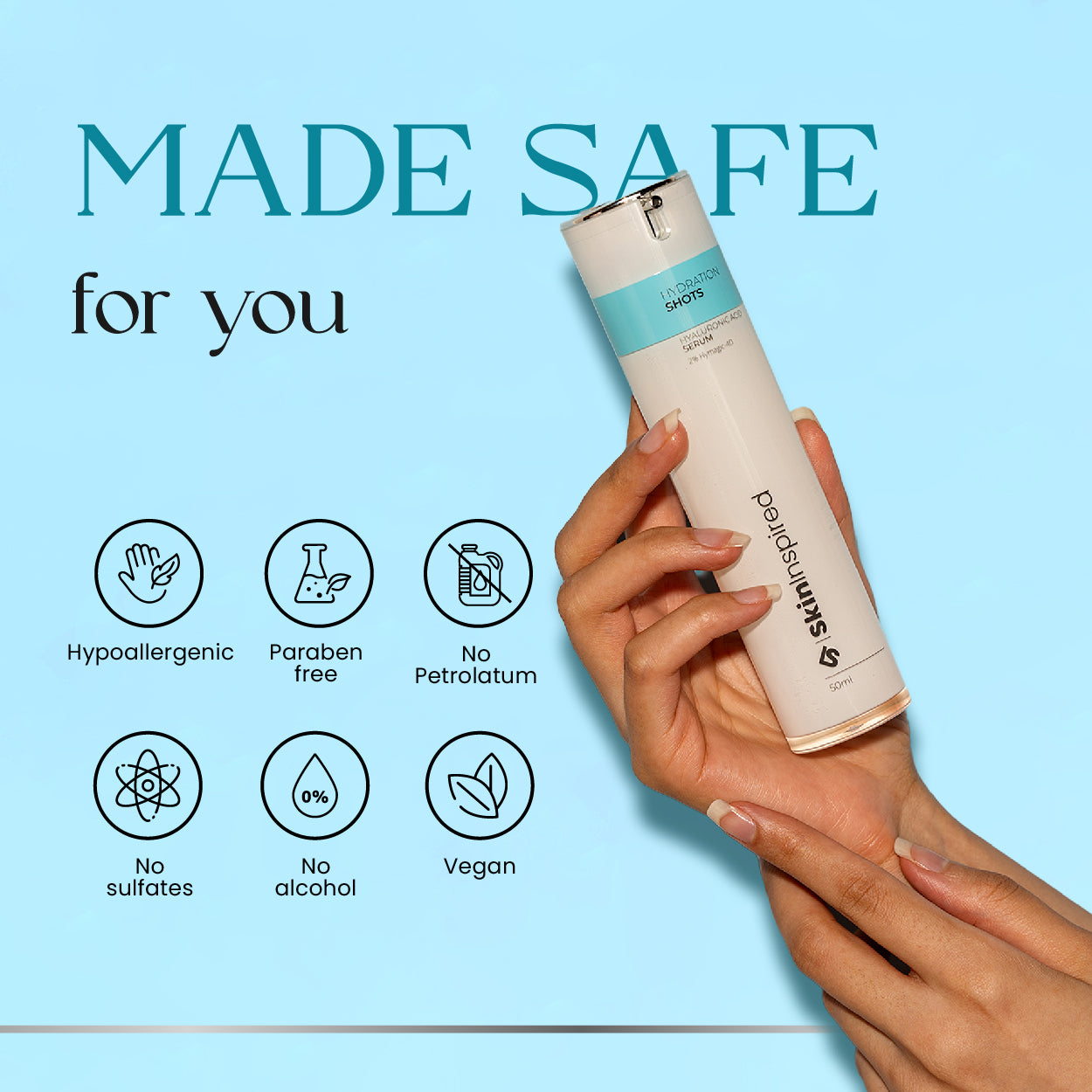 SkinInspired Hydration Shots Hyaluronic Acid Face Serum | 67% Bigger